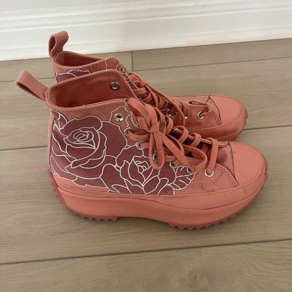 Converse | Shoes | Converse Run Star Hike High Top Rose Print Platform ...